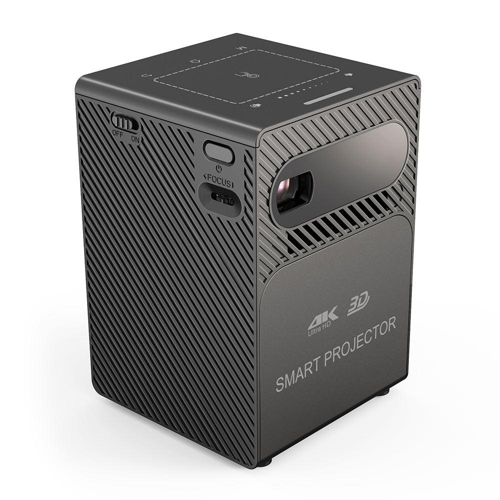 P18 DLP Smart Projector 3D 4K HD Android 9.0 Home Theater Electric Focus Screen Mirroring ...