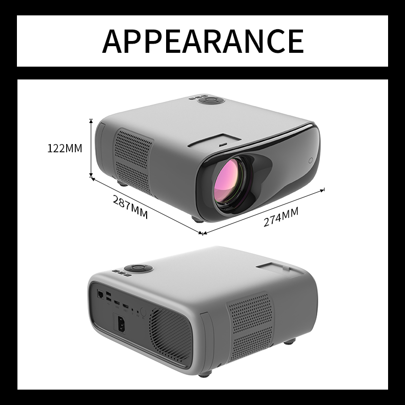 A70 smart android 9.0 projector 900 ANSI lumens 4K resolution projector ...